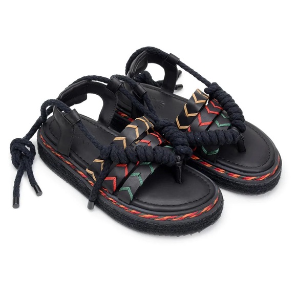 FARM Rio | Shoes | Farm Rio Sand Rope Tie Flatform Sandals | Poshmark